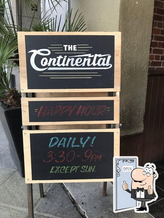 Menu at The Continental Bar Lounge & Patio, San Jose