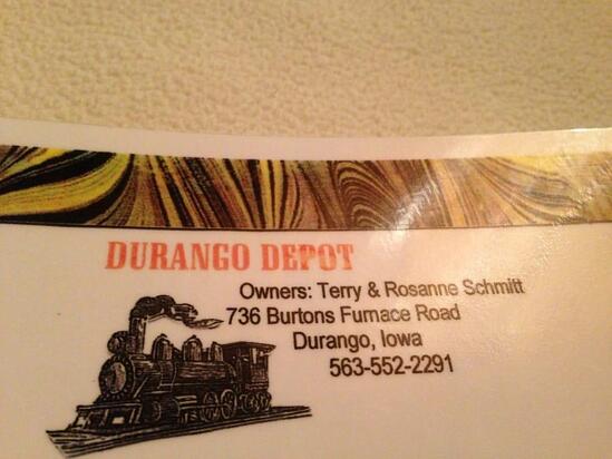 Menu at Durango Depot pub & bar, Durango