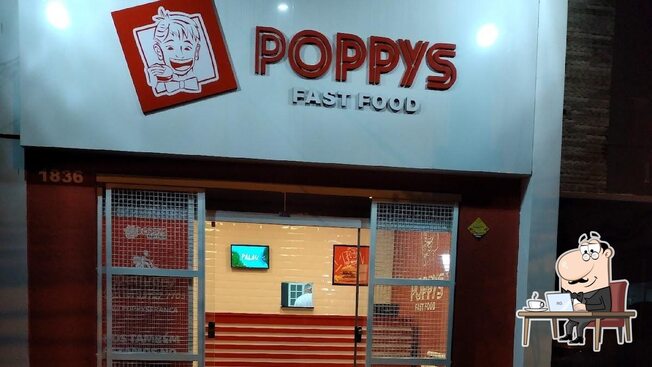 Menu em Poppys Fast Food Burger, Franca