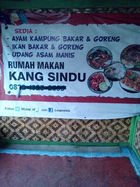 Menu at Saung Kang Sindu restaurant, Sindangkerta