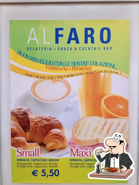 Menu au Bar Gelateria Al Faro, Bibione