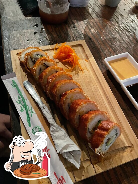 Menu at La Zona Sushi restaurant, Tijuana