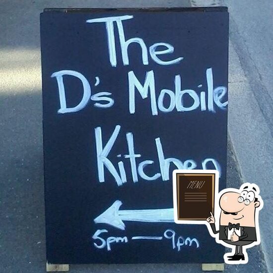 Menu at The D's Mobile Kitchen pizzeria, New Zealand