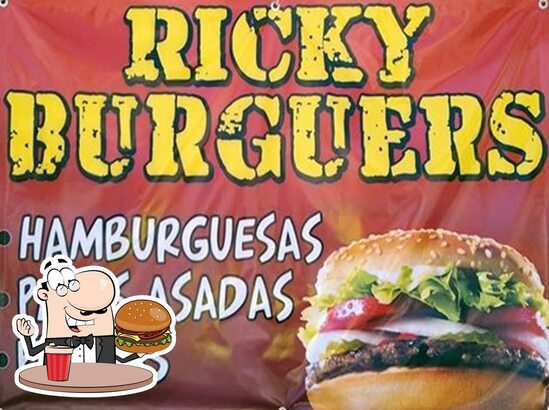 Menu at RickyBurgers restaurant, Monterrey