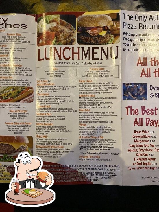 Menu at Chicago Pizza & Sports Grille pub & bar, Smyrna