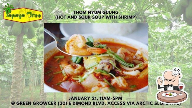 Menu at Papaya Tree, Anchorage, 900 East Benson Boulevard