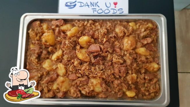 Menu at Dank U Foods restaurant, Johannesburg