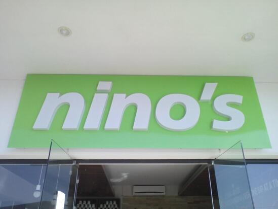 Menu at Nino's cafe, Johannesburg, In Shell Garage Centre