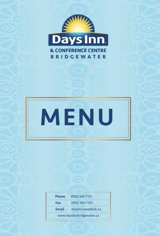 Menu at 50 North restaurant, Bridgewater