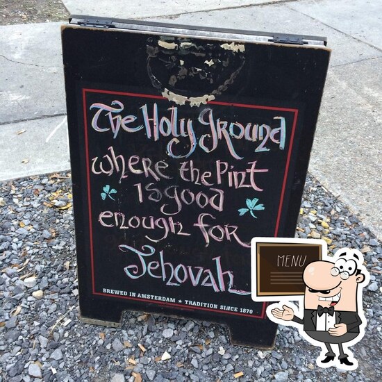 Menu at The Holy Ground Irish Pub, New Orleans