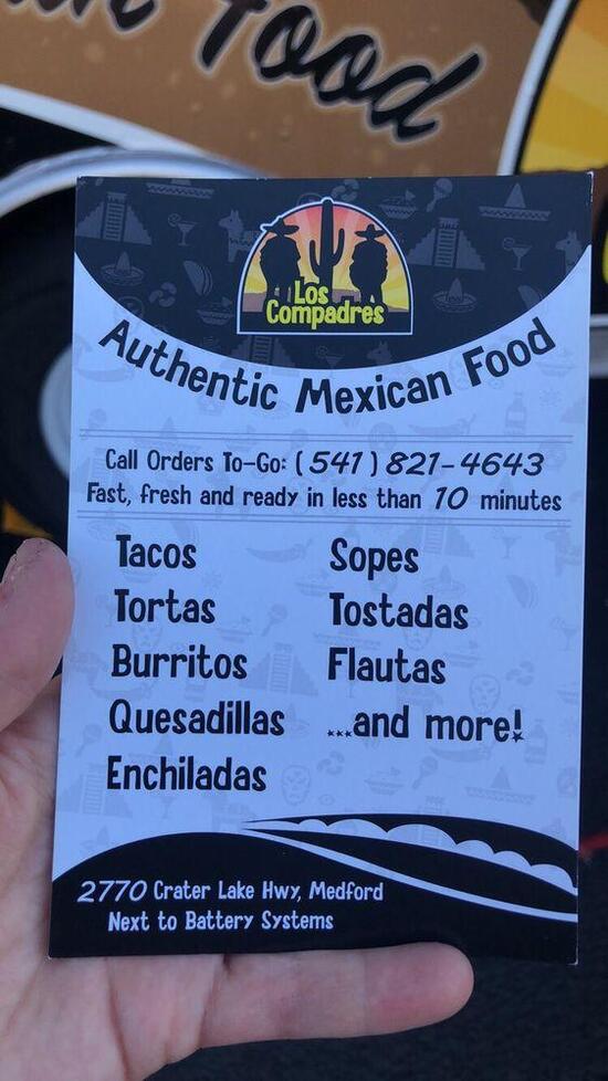 Menu at Los Compadres Mexican Food Truck - Tacos, Burritos & More ...