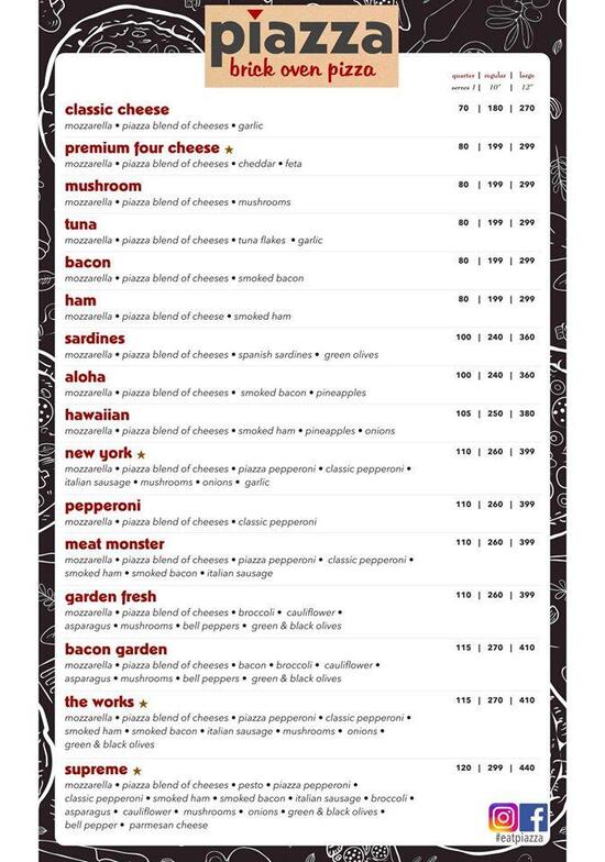 Piazza, Pasig, Shaw Boulevard - Restaurant menu, prices and reviews