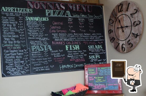 Menu at Nonna's Pizzeria, Racine