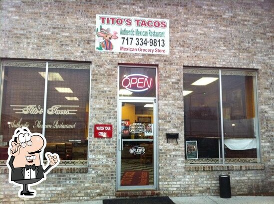 Menu at Tito's Tacos restaurant, Gettysburg