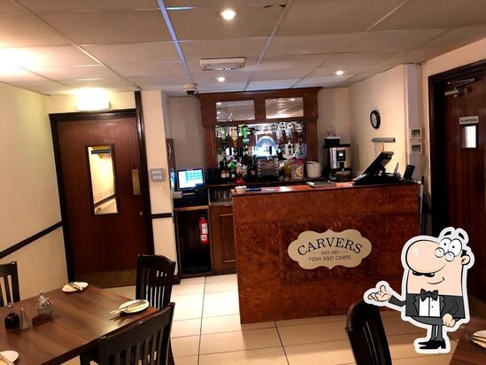 Menu at Carvers Fish & Chips restaurant, Scunthorpe