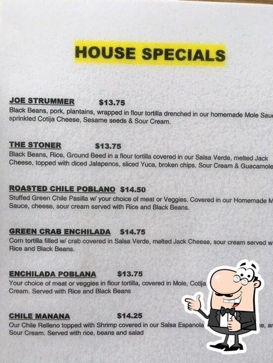 Menu at Casa Mañana restaurant, San Rafael, 901 4th St