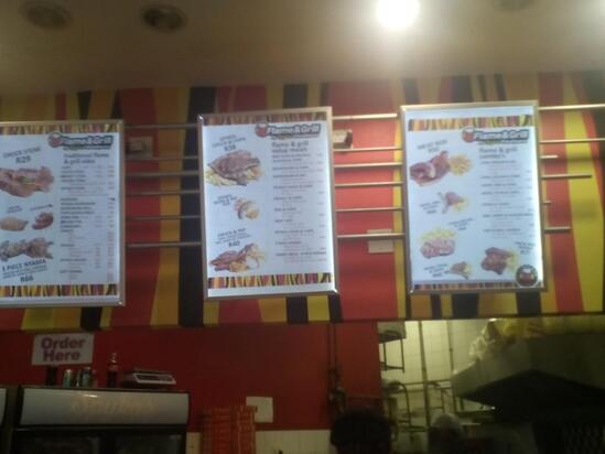 Menu at Flame & Grill restaurant, Johannesburg