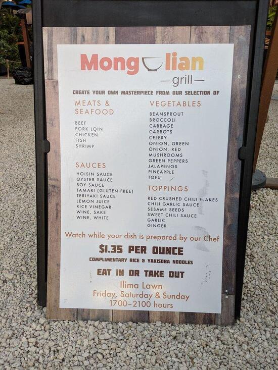 Menu at Happy's Snack Bar, Honolulu