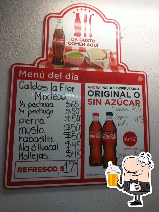 Menu at La Flor Mixteca restaurant, Ciudad Nezahualcóyotl