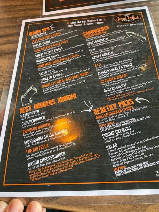 Menu at Good Fellas Tavern pub & bar, Argyle
