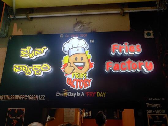 Menu at Fries Factory, Bengaluru