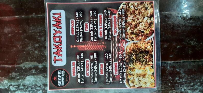 Menu at ZAPPI Ristorante restaurant, Camiling