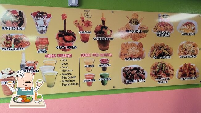 Menu at Mexican Botanas & Frutas Locas, North Fort Myers