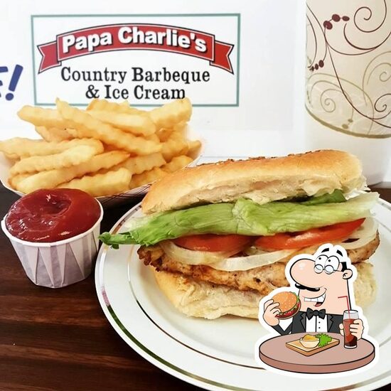 Menu at Papa Charlies Barbeque & Ice Cream, Utica