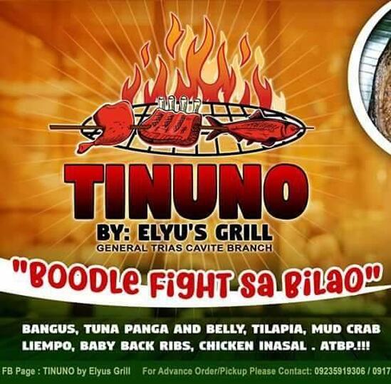 Menu at Tinuno by Elyu's Grill restaurant, General Trias