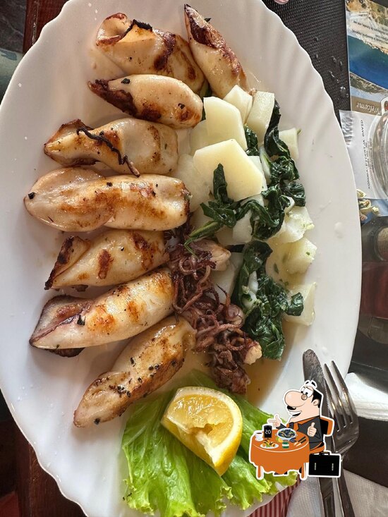 Menu at Konoba David restaurant, Dobra Voda