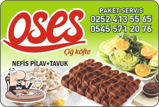 Menu at Oses Çiğ Köfte, Marmaris, Mustafa Kemal Paşa Cd No:11