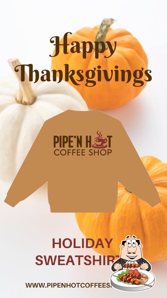 Menu at Pipe'n Hot Coffee Shop, Slidell