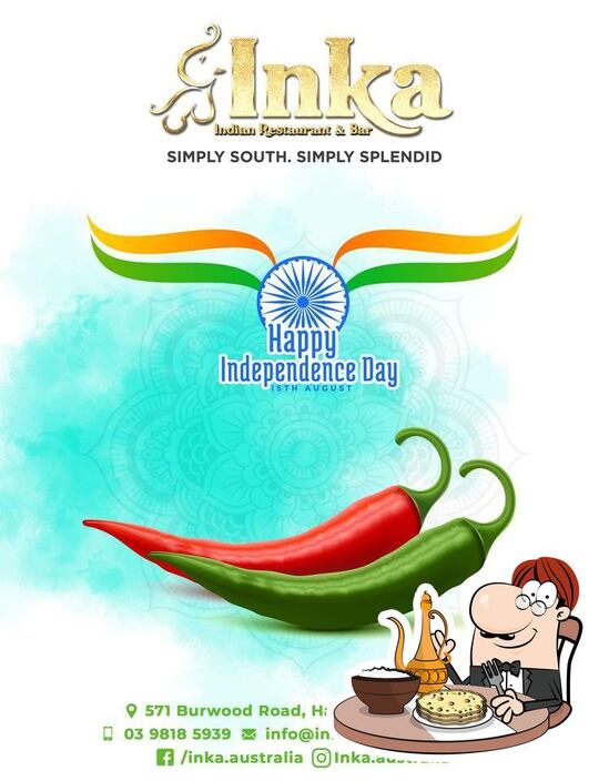 Inka - Indian Restaurant & Bar, Hawthorn - Restaurant menu, prices and ...