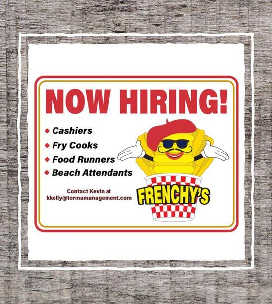Menu at Frenchy's restaurant, Ocean City