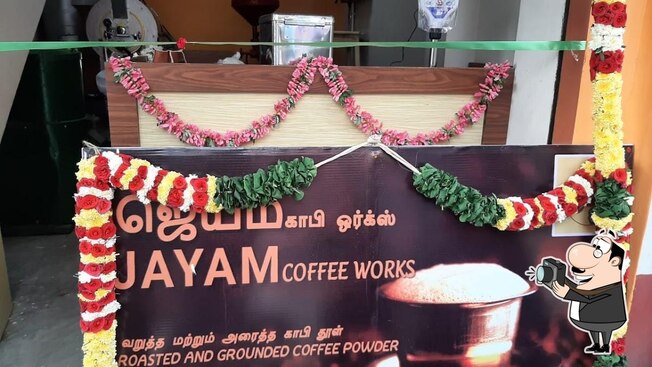 Menu at Jayam Coffee works, Tiruvannamalai
