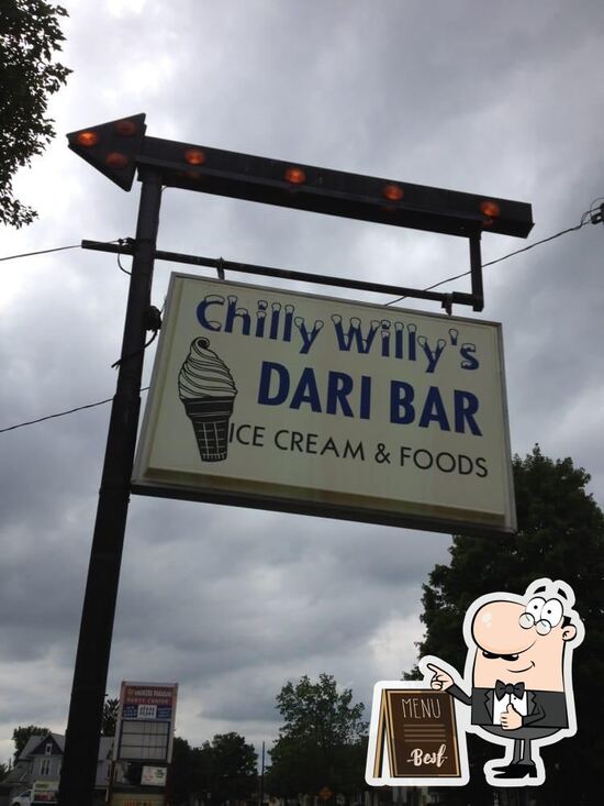 Menu at Chilly Willy's restaurant, Newcomerstown