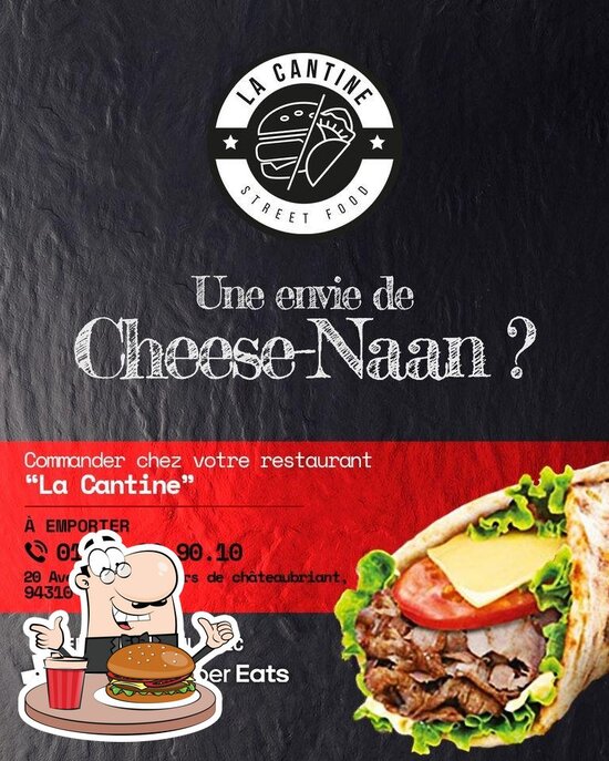 Menu at La Cantine restaurant, Orly
