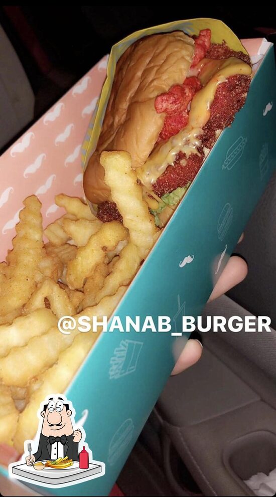 Menu at Shanab Burger restaurant, UAE
