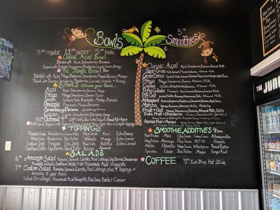 Menu at The Jungle Bowl pub & bar, Jacksonville