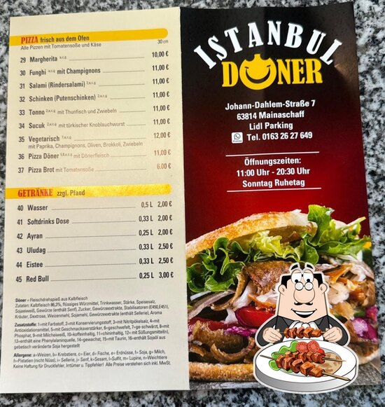 Speisekarte von Istanbul Döner Mainaschaff restaurant, Mainaschaff