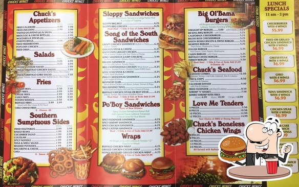 Chuck's Wings - Ewing, Ewing Township - Restaurant menu, prices and reviews