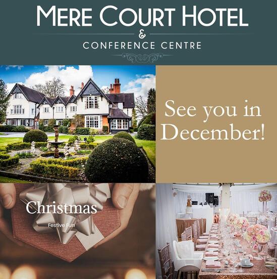 Menu at Mere Court Hotel restaurant, Knutsford