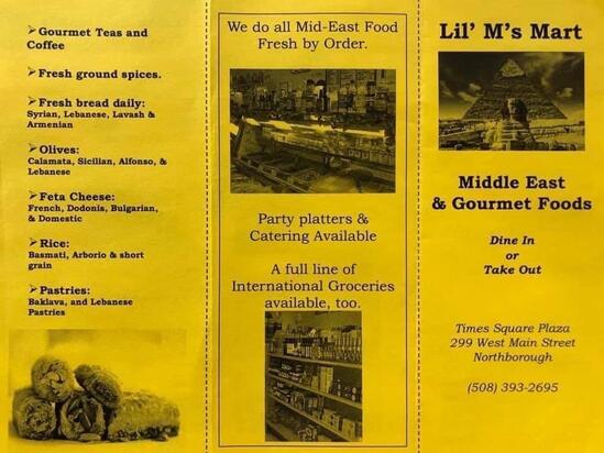 Menu at Lil M's Mart restaurant, Northborough