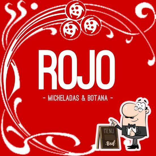 Menu at Rojo bar, Morelia