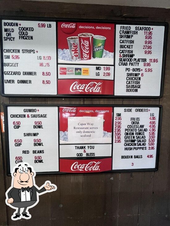 Menu at Cajun Way Restaurant, Crowley