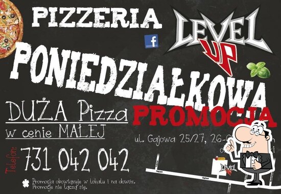 Menu at Pizzeria LEVEL UP, Radom