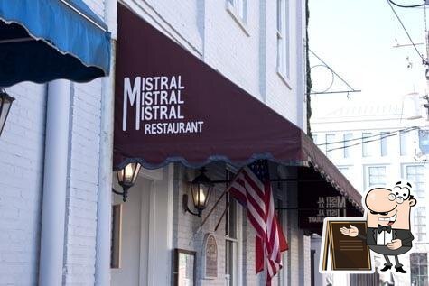 Menu at Mistral restaurant, Charleston, 99 S Market St