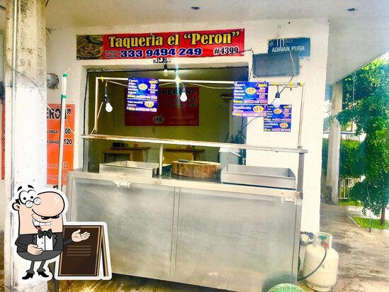 Menu at Taqueria el “ peron” restaurant, Guadalajara