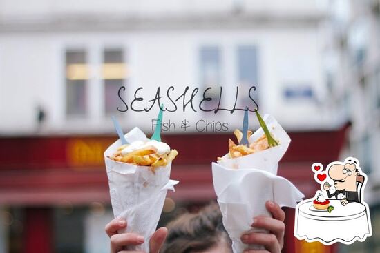 Menu at Seashells fast food, Whitley Bay