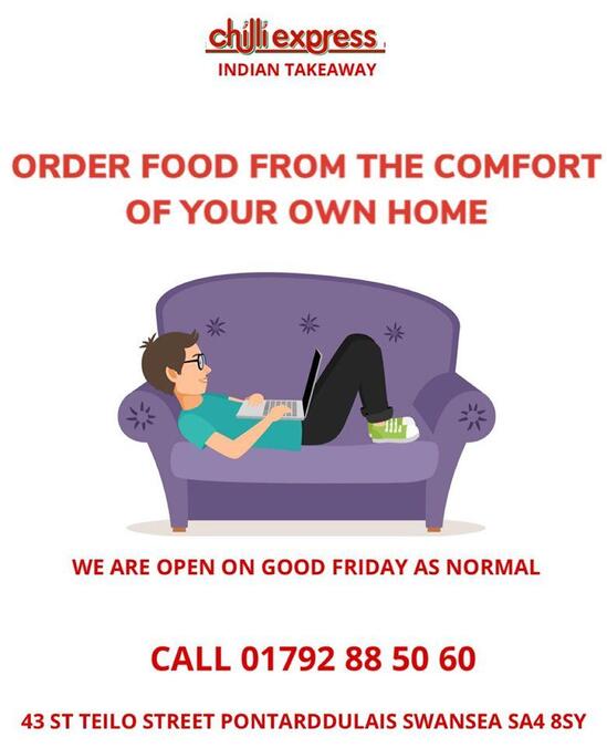 Menu at Chilli Express - Indian Takeaway fast food, Llangennech